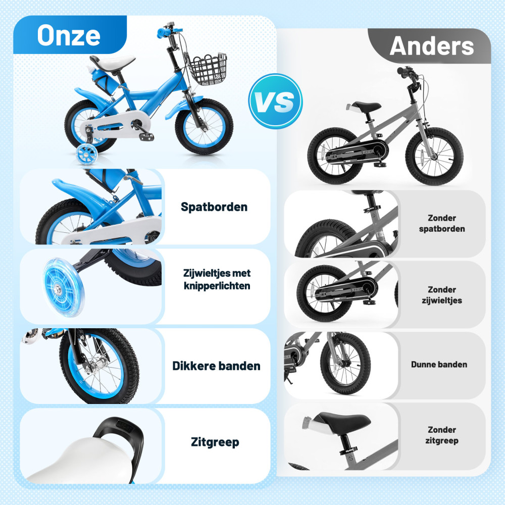 12 inch kinderfiets koolstofstaallegering met rem